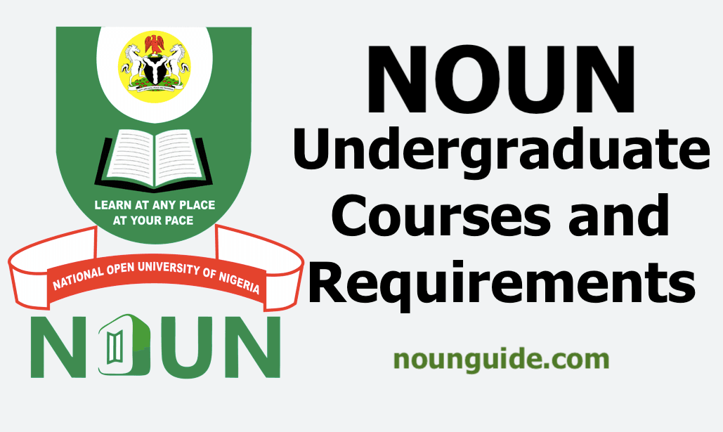 NOUN Undergraduate Courses and Requirements for All Programmes 2025